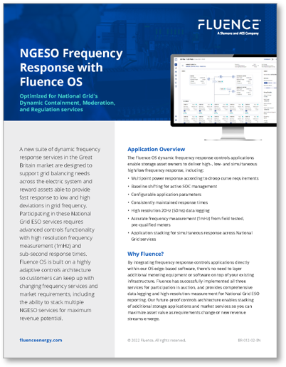 Download the NGESO Frequency Response with Fluence OS Brochure